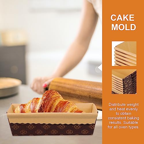 Alipis 25pcs bread tray cake stencil cake pans loaf pan bread pan baking pan Disposable Baking Mold Toast baking loft bread containers nonstick bakeware oven pan bread box Medium Paper