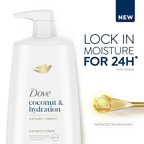 Dove Ultra Care Coconut & Hydration Conditioner for Dry Hair with Jojoba and Sweet Almond Oils, 25.4 oz