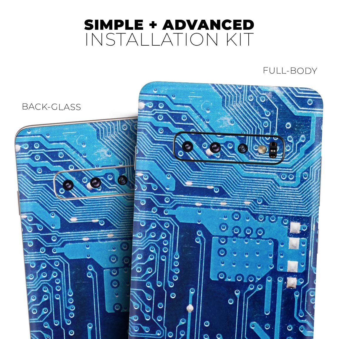 DesignSkinz Blue Cirtcuit Board V1 Protective Vinyl Decal Wrap Skin Cover Compatible with The Samsung Galaxy S20 (Screen Trim & Back Glass Skin)