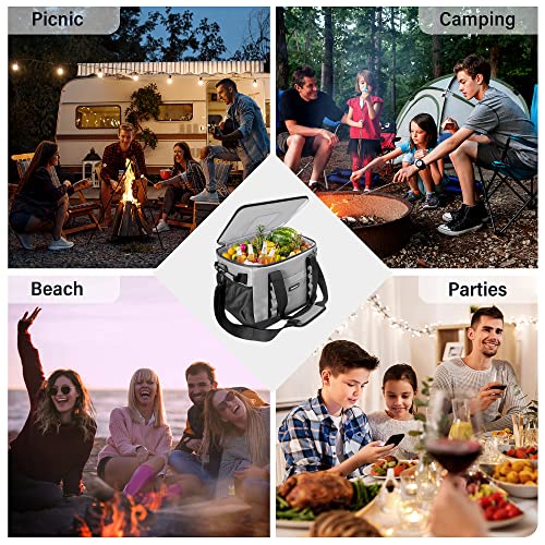 Famassi Cooler Bag 30/60 Cans, Collapsible Soft Cooler Insulated Leak Proof, Travel Cooler for Camping, Beach, Picnic, BBQ, Shopping, with Bottle Opener & Removable Shoulder Strap