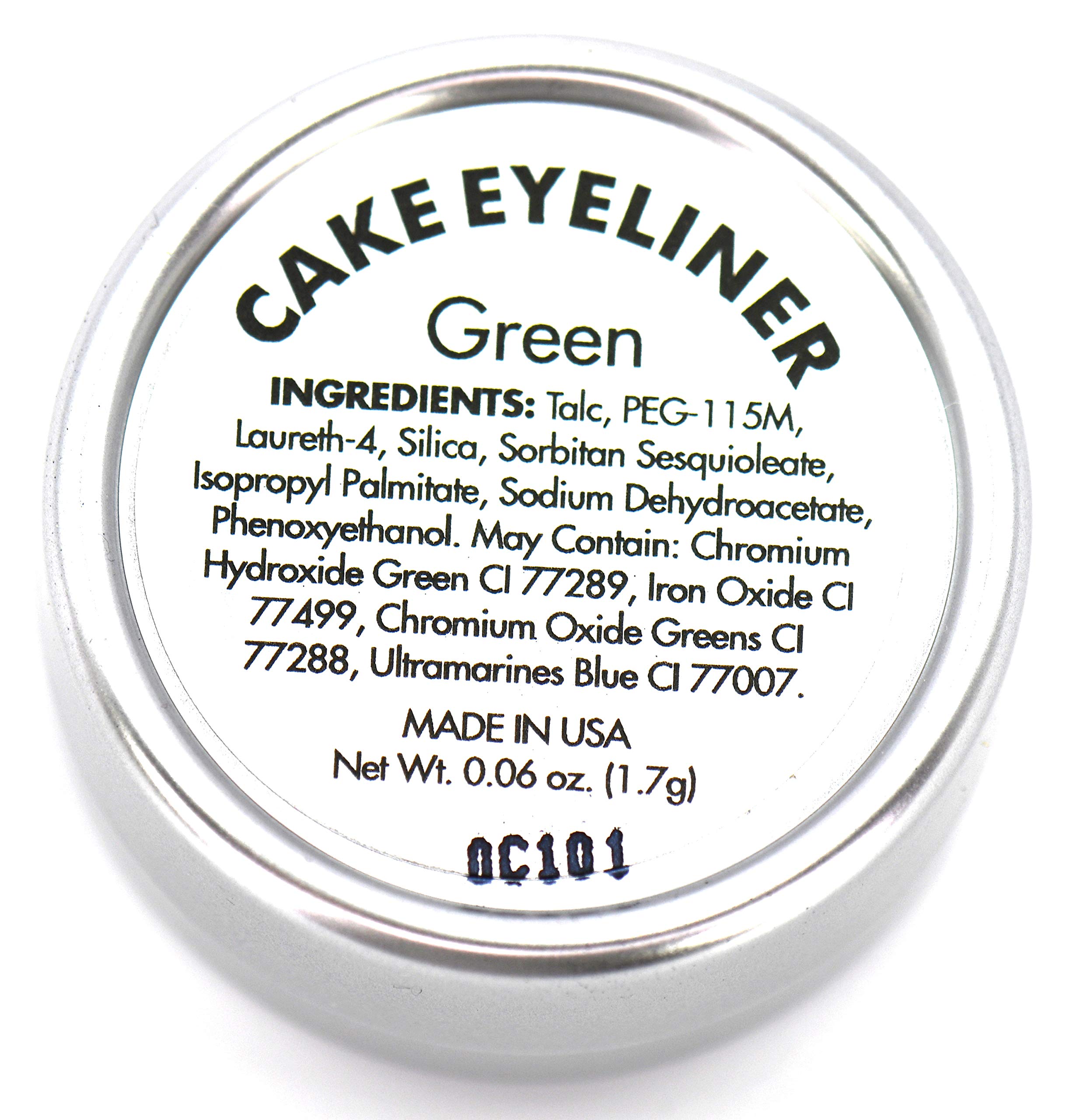 Pure Ziva Matte Forest Emerald Green Cake Eyeliner & Pressed Eyeshadow, Water Activated Powder; Gluten & Cruelty Free