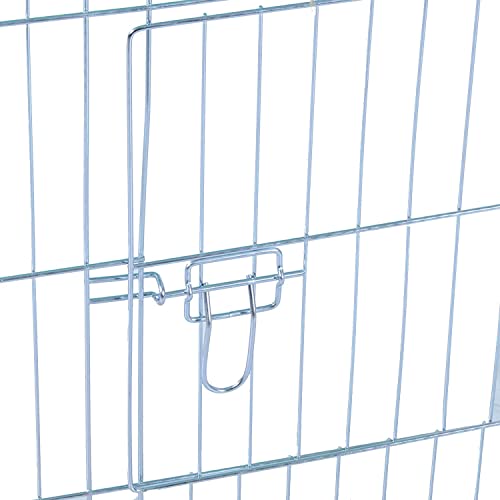 71" x 30" Galvanized Steel Foldable Outdoor Chicken Coop Run Metal Pet Hutch Enclosure Small Animal Playpen Waterproof Cover for Rabbits Chickens
