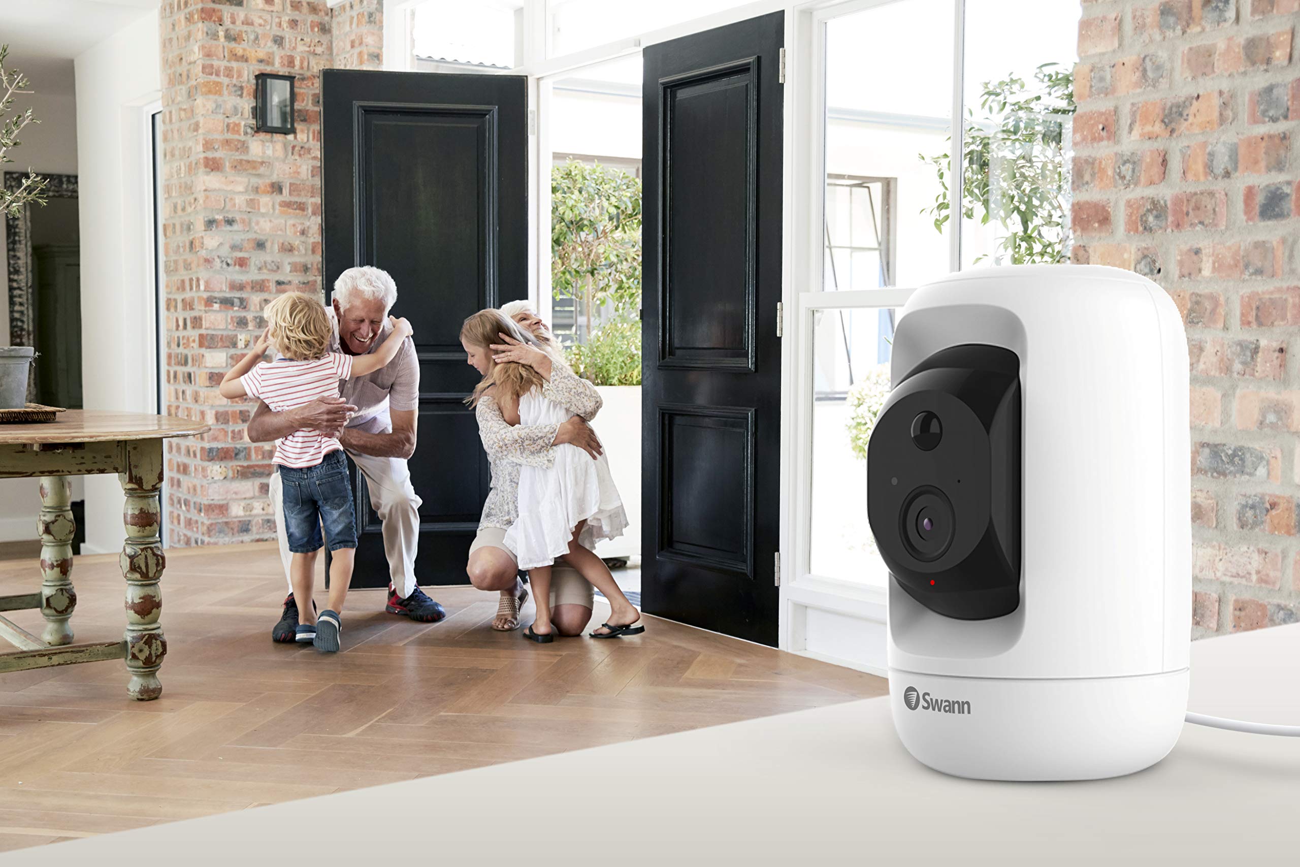 Swann Pan & Tilt Indoor 1080p Full HD Wi-Fi Home Security Camera with 2-Way Talk, Remote Camera Movement, Siren, Heat and Motion Triggered Mobile Alerts, Night Vision, Free Cloud & Local Recording