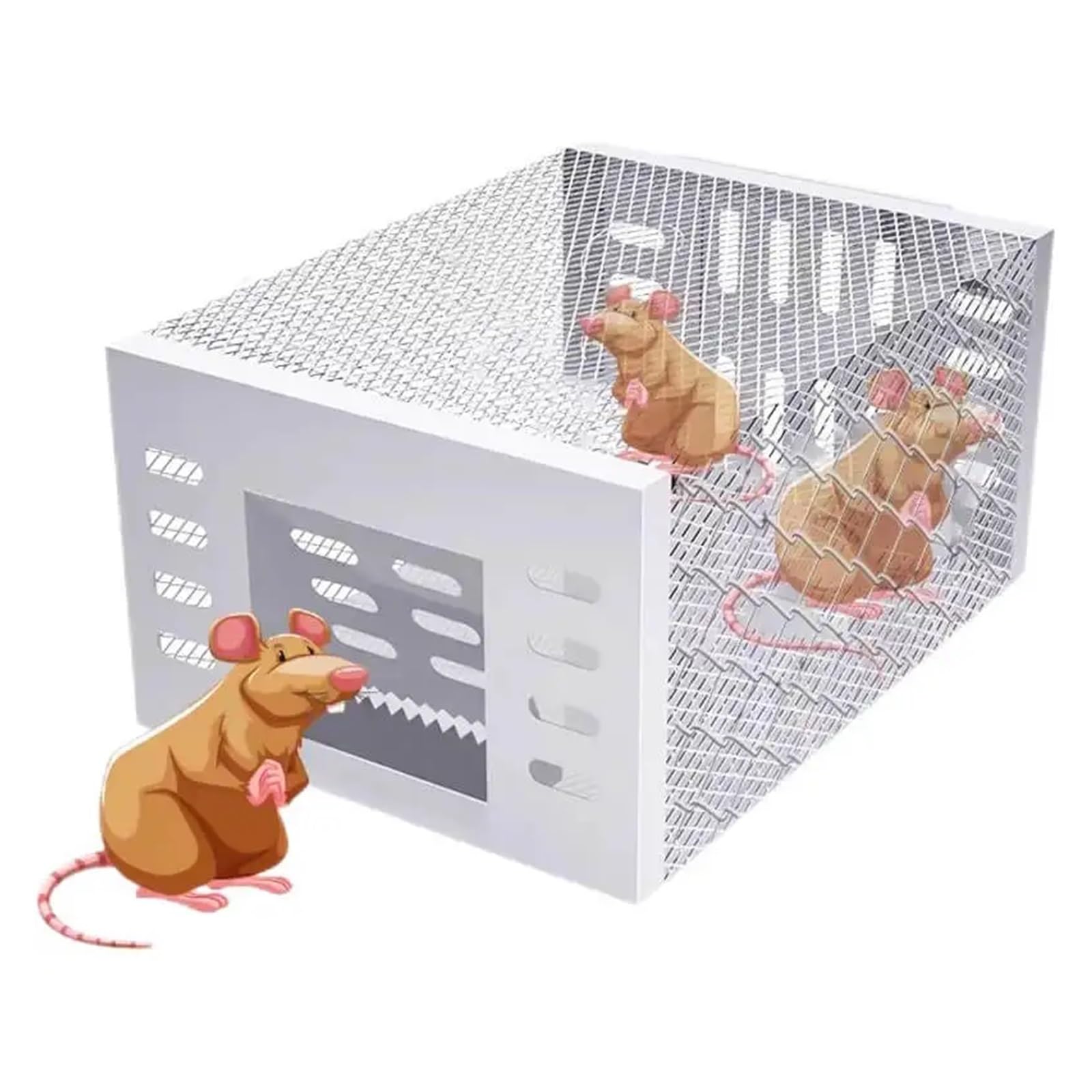 Rat Trap,Mouse Trap,trampas para ratas y ratonesm,Stainless Steel Mousetrap Automatic Continuous Cycle Mouse Trap Household Rat Catching Artifact Mousetrap (J)