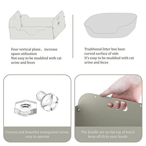 Disposable Open Cat Litter Box- Portable and Foldable Kitty Litter Box for Travel,Low Entry Litter Pan for Small/Large Cats, Rabbits, Dogs-Upgrade Version