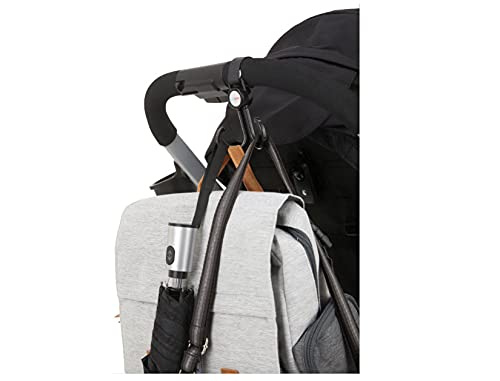 Good Gear 2-Piece Double Stroller Swivel Hooks, Purse and Diaper Bag Hanger, Black