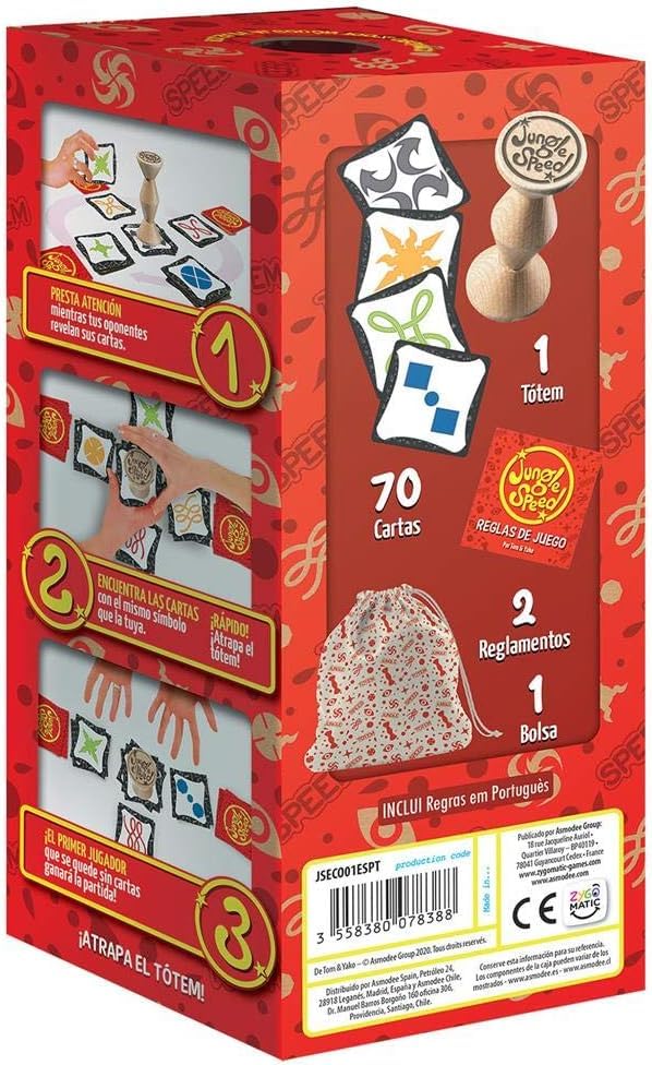 Asmodee Jungle Speed - Simple, Fast, Fun and Very Addictive! - Spanish Language
