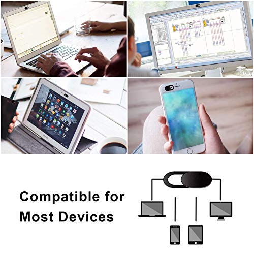 Privacy Camera Cover Security Blocker Webcam Closure Black Compatible with LG Prime 2