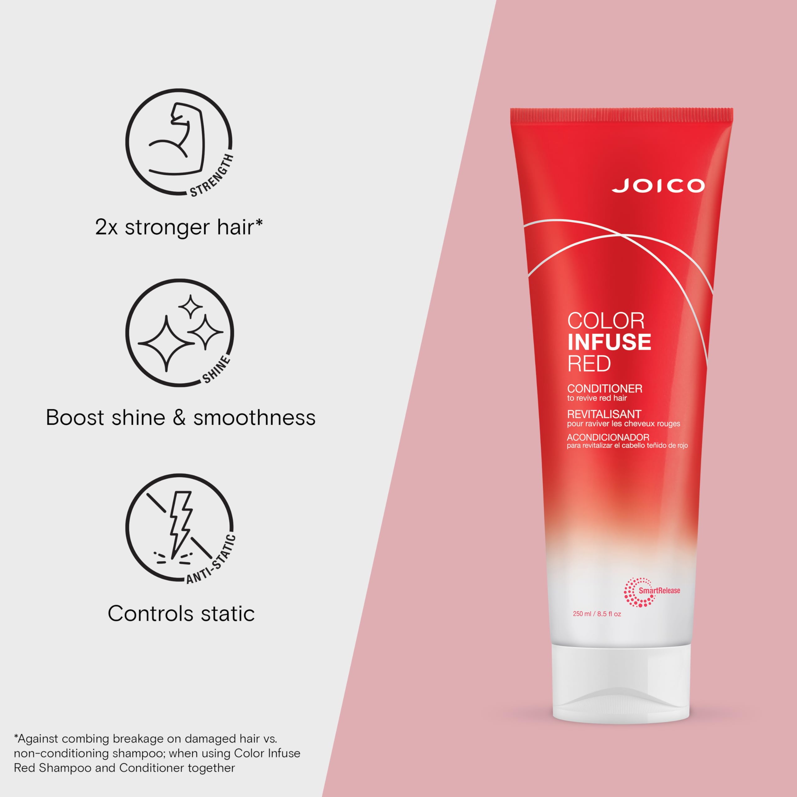 Joico Color Infuse Red Conditioner, 8.5 Fl Oz, Nourishes, Protects and Revives Vibrancy of Red Hair