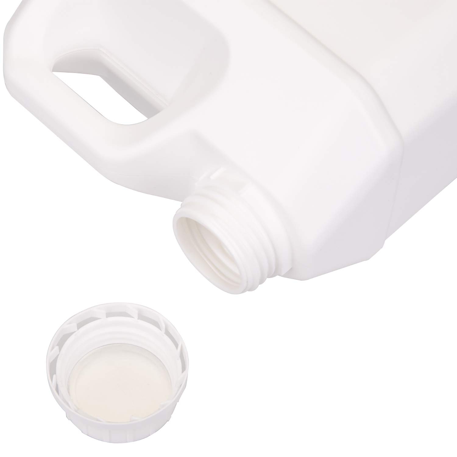 Nicunom 3 Pack 80 Oz Plastic Jugs, F-Style Large Empty Jug Container Bottle with Airtight Lids, Reusable Food-grade BPA Free HDPE Plastic, for Home and Industrial Use, White