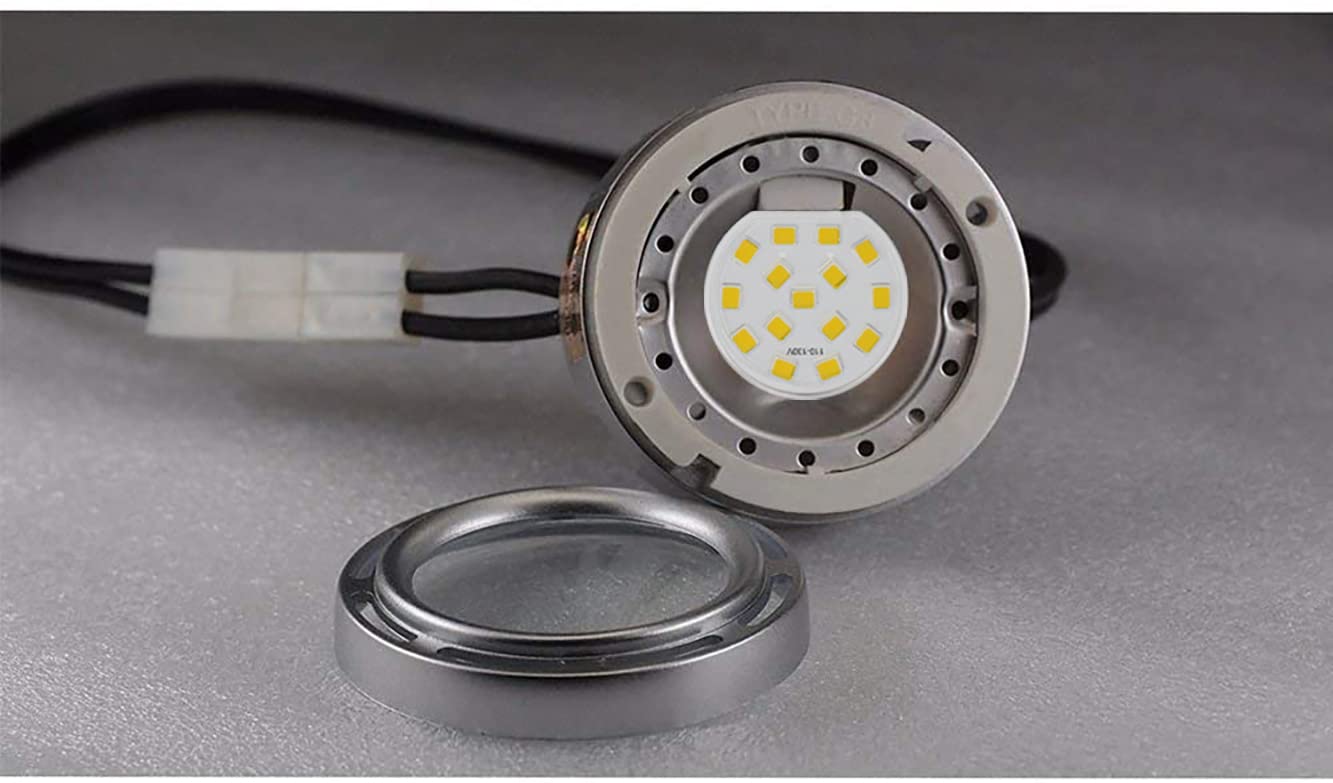 VITUNOV G8 LED Puck Light Bulbs, 3W Equivalent to 20W-25W Halogen Bulb, T4 JCD Type Bi-Pin Base, 120V Warm White 3000K G8 Bulbs for Under Cabinet, Counter Lighting, 6Pack