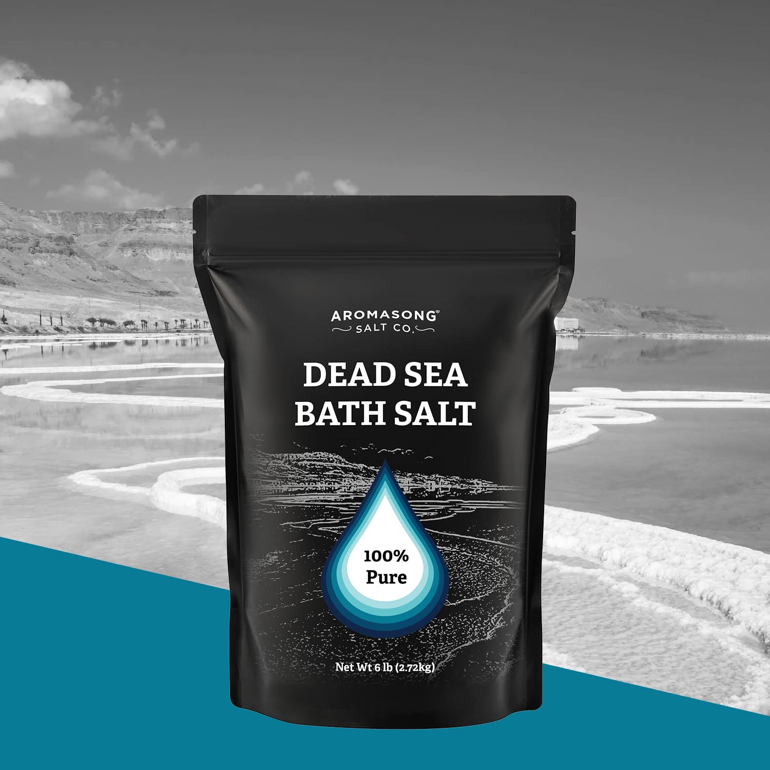 Aromasong Dead Sea Salt Bath Soak 6 Lbs. Bulk Pack β 100% Natural Dead Sea Salts for Soaking, Relaxation, and Detoxification of Skin, Dead Sea Salts for Bath to Rejuvenate and Refresh.