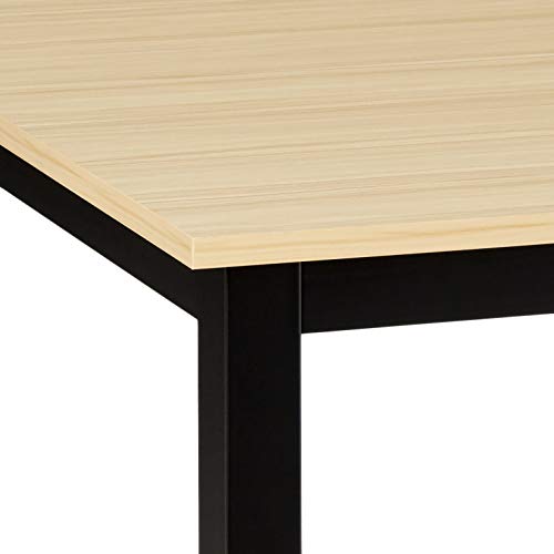 Halter Extra Long Computer Desk for Home Office, 47" Modern, PC, Laptop Office Desk, for Gaming, Studying, Working Sturdy Writing Table and Crafting Table, Easy Assembly, Walnut Desk, Black Frame