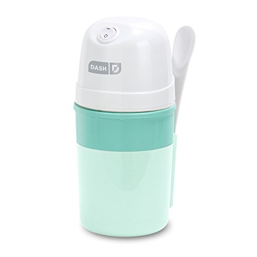 DASH My Pint Electric Ice Cream Maker Machine, 0.4qt - Aqua & DMW001WH Machine for Individual, Paninis, Hash Browns, & other Mini waffle maker, 4 inch, White