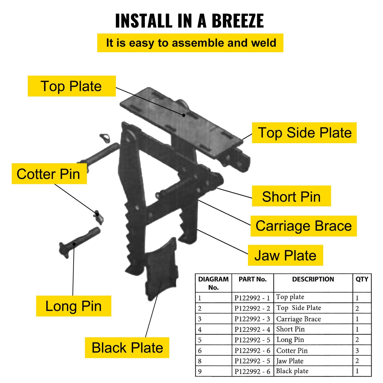 Mophorn 24 inch Excavator Hydraulic Thumb Backhoe Excavator Thumb Attachments Weld 1/2 Inch Teeth Thick Steel Plate Assembly CNC Plasma Cut Bolt-On Design