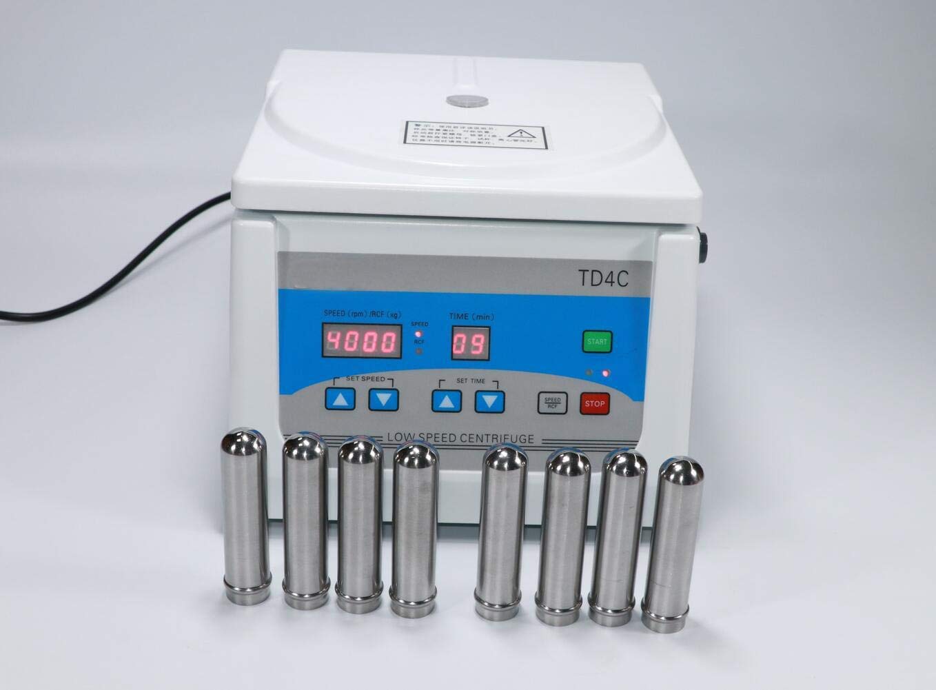 PRP Centrifuge - DEJUN 4000rpm Lab Benchtop Centrifuges with Aluminum Alloy Rotor 8 x 10/15ml and Digital Display Laboratory Low Speed Desktop Centrifugal Machine
