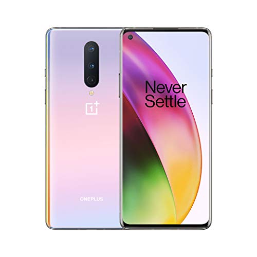 OnePlus 8 (5G) Dual-SIM IN2013 128GB/8GB RAM (GSM + CDMA) Factory Unlocked Android Smartphone (Interstellar Glowâ)- International Version