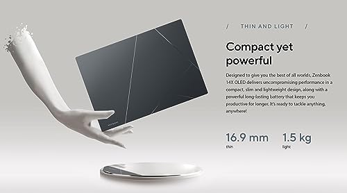 ASUS Zenbook 14.5" 2.8K(2880 x 1800) 120Hz OLED Laptop | EVO 12-Core i5-13500H | 100% DCI-P3 Pantone | WiFi 6E | 2X Thunderbolt 4 | Widnows 11 Home | w/HDMI (8GB LPDDR5 RAM | 1TB PCIe SSD)