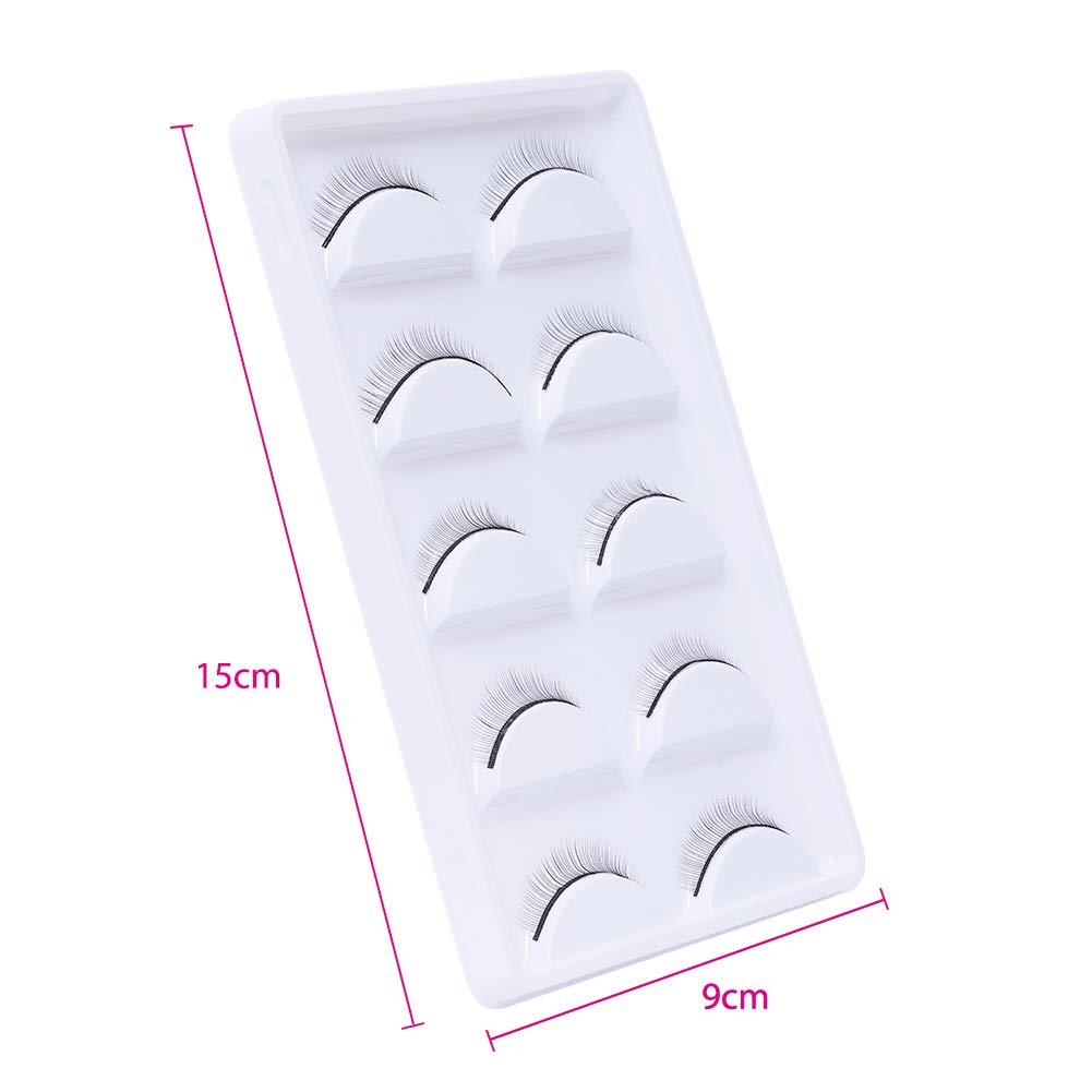 Practice Lashes for Lash Extensions FADLASH 25 Pairs Self Adhesive Eyelashes Lash Extension Strip Eyelashes for Lash Mannequin Head Eyelash Extension Supplies Black