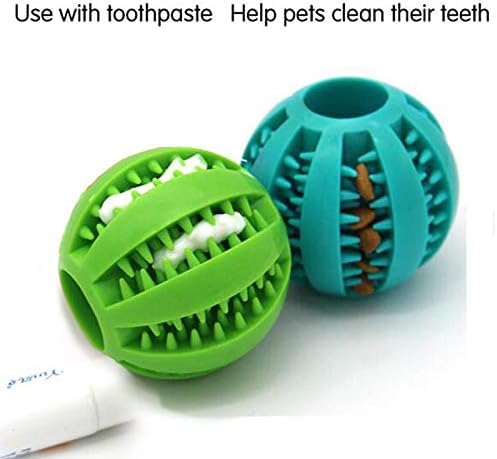 Dog Ball Chew Puppy (2 Pack), for Aggressive Chewers, Interactive Puppy Dog Toy, Puzzle Teething Toy, Essential Brain Stimulating, Dog Treat Ball Small Breed