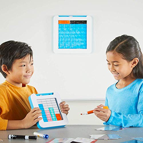 hand2mind Build-A-Grid, Dry Erase Multiplication, 3rd Grade Math, Multiplication Manipulatives, Fraction Manipulatives, Multiplication Game, Montessori Math, Homeschool Supplies (Set of 1)