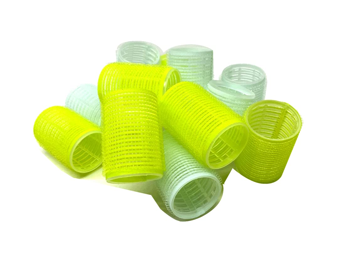 Set of 12-40mm (1-1/2”) Self Grip Hair Rollers Pro Salon Hairdressing Curlers Large For Long Hair