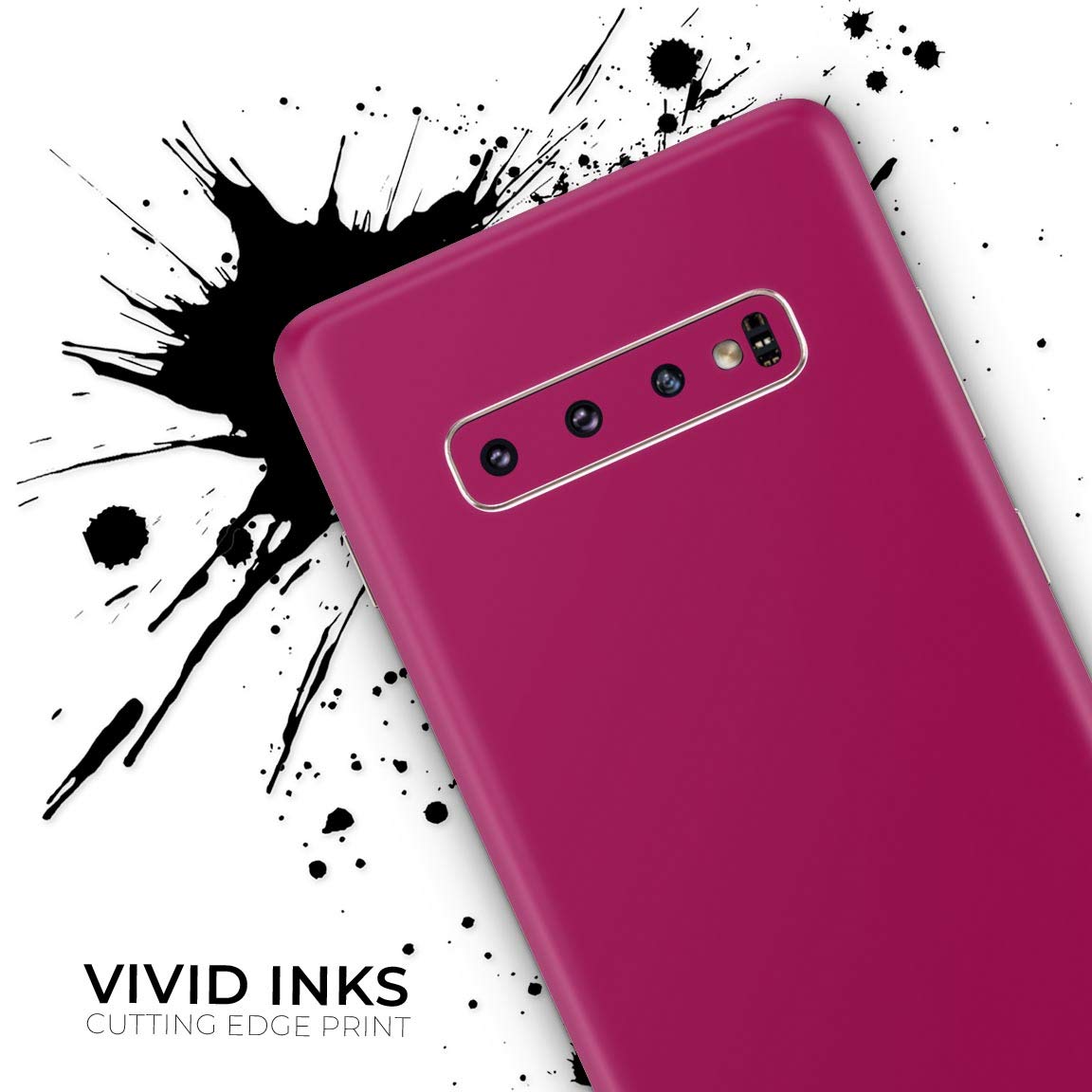 DesignSkinz Solid Dark Pink V2 Protective Vinyl Decal Wrap Skin Cover Compatible with The Samsung Galaxy S20 (Screen Trim & Back Glass Skin)