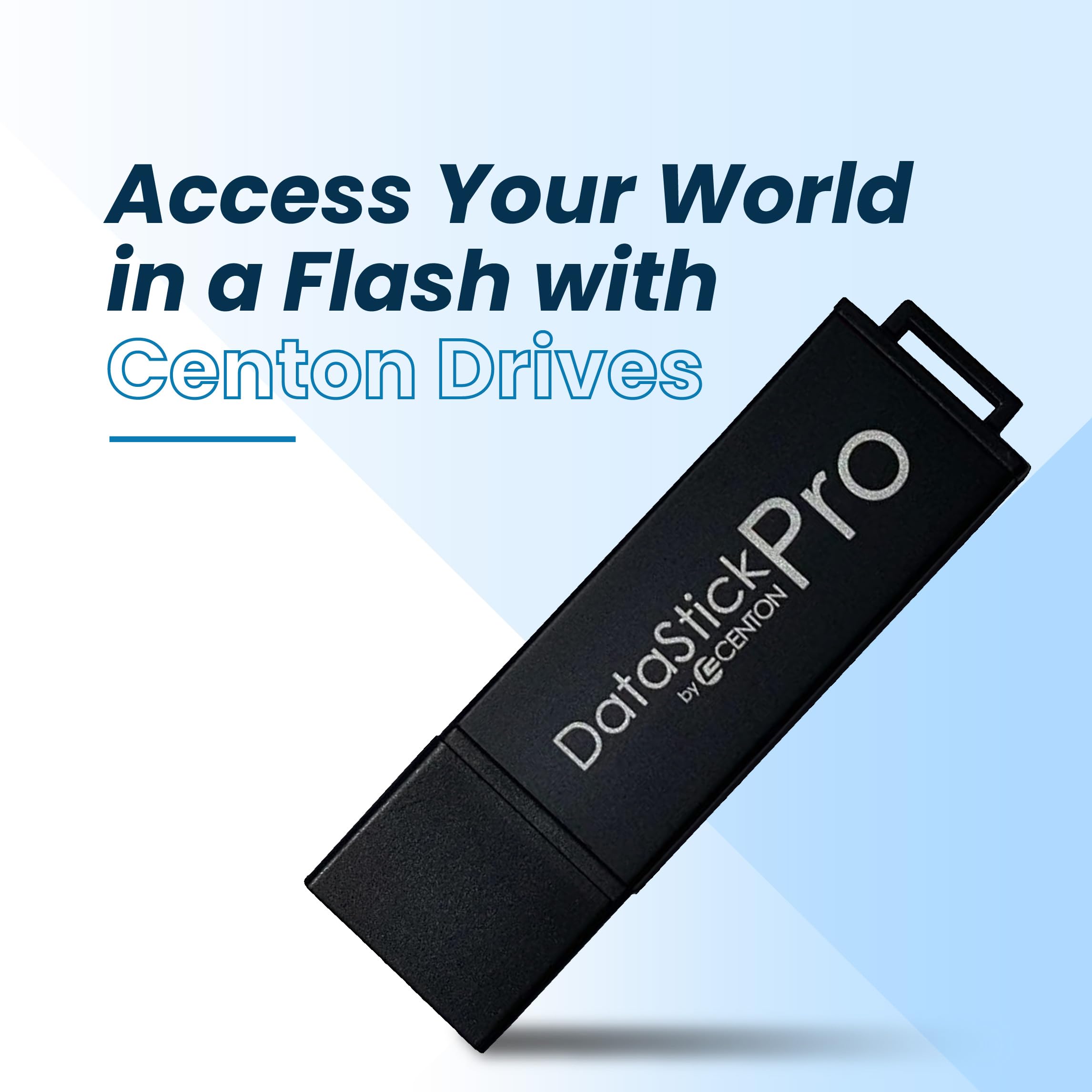 Centon Electronics MP Valuepack USB 3.2 Gen1 DataStick Pro Flash Drive, 64 GB, 10 USB Flash Drives, 10 Pack, Black