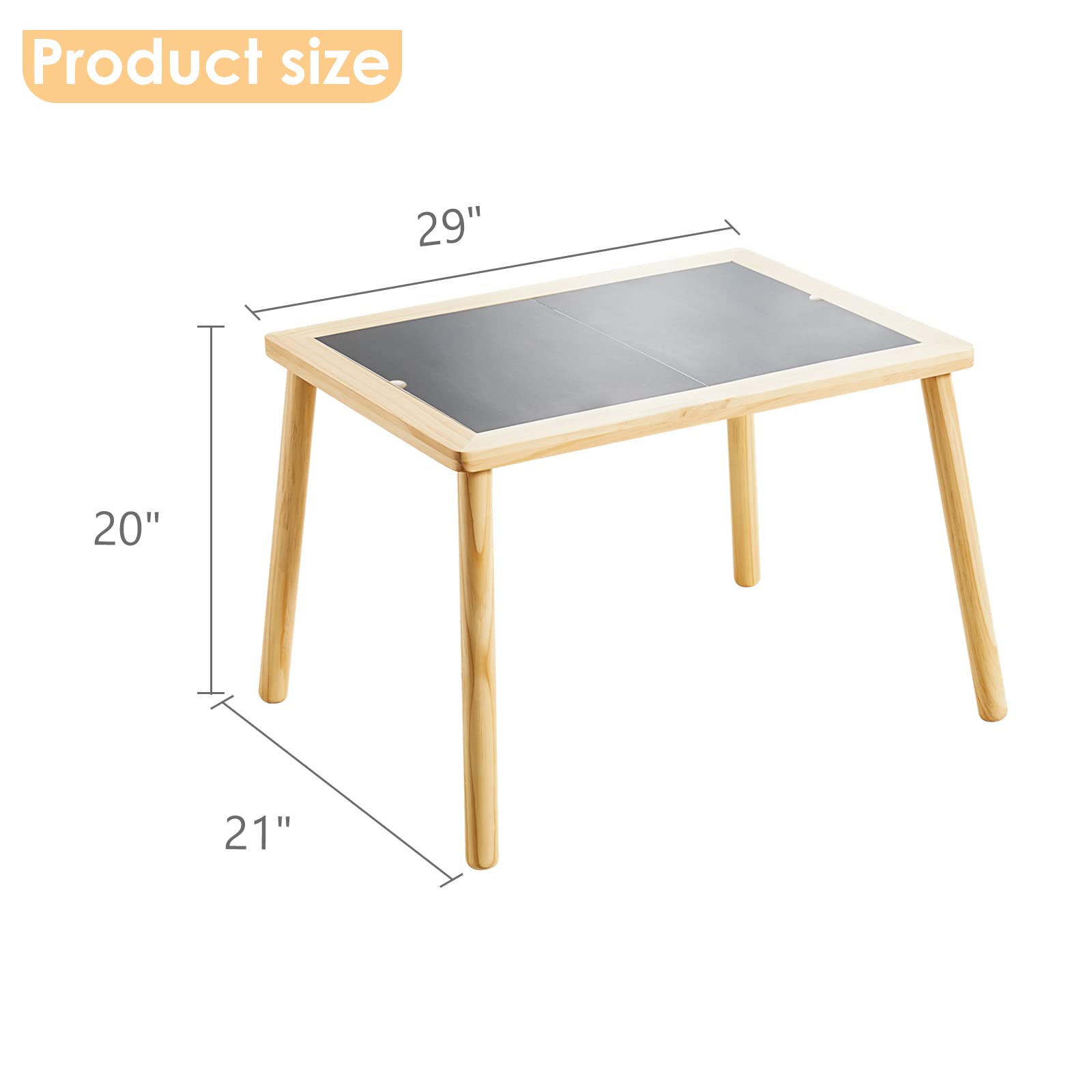 Beright Children's Table, Play Sand Table Indoor Sensory Table, not with Storage Bin for Kids, Perfect Choice for Christmas Thanksgiving Gift