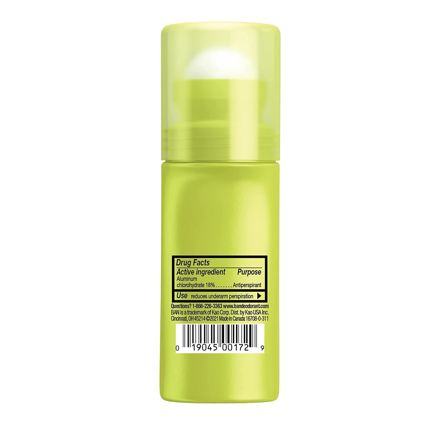 Ban Anti-Perspirant Deodorant Original Roll-On Unscented 1.50 oz ( Pack of 2)