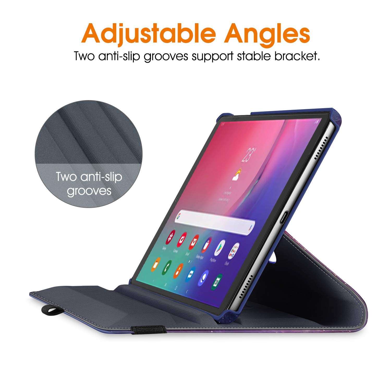 Fintie Rotating Case for Samsung Galaxy Tab A 10.1 2019 Model SM-T510/T515/T517, Premium PU Leather 360 Degree Swivel Stand Cover, Galaxy