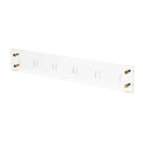 russell+hazel Acrylic Rail, Clear with Gold-Toned Hardware, 24” x 4” x .25” (44622)