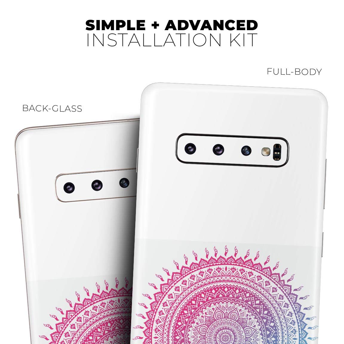 DesignSkinz Ethnic Indian Tie-Dye Circle Protective Vinyl Decal Wrap Skin Cover Compatible with The Samsung Galaxy S20 (Screen Trim & Back Glass Skin)