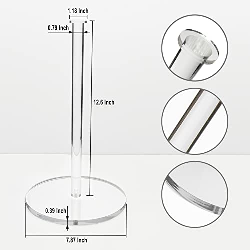 Bigfety Acrylic Paper Towel Holder, Paper Towel Stand for Countertop, Clear