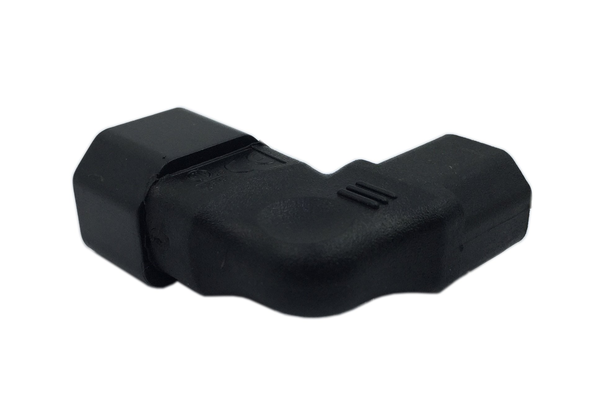 CERRXIAN Right Angle IEC 320 C14 3 Pin Male to C13 Female PDU PSU UPS Power Extension Adapter Receptacle for LCD LED TV Wall Mount