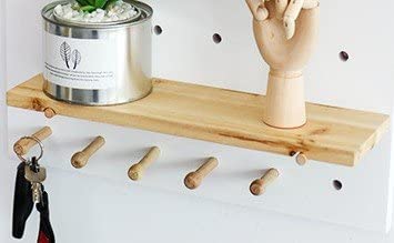 MroMax Natural Wooden Coat Hooks Wall Mounted -Vintage Single Organizer Hangers,Handmade Craft Hat Rack Pack of 20pcs