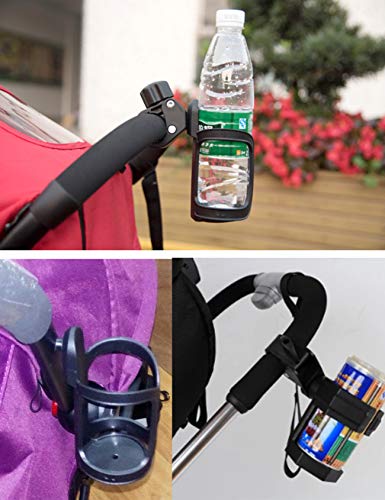 Jueshanzj Universal Baby Stroller Cup Holder for Walker Wheelchair Pushchair Trolleys Bike Black (Multipurpose) Suitable for Most Cup