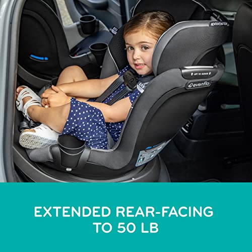 Evenflo Revolve360 Slim 2-in-1 Rotational Car Seat with Quick Clean Cover (Salem Black)