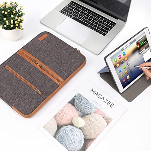 DOMISO 15.6 inch Laptop Sleeve Case Water Resistant Shockproof Protective Computer Bag for 15.6" Notebook/Lenovo IdeaPad ThinkPad/HP Pavilion 15 Envy 15/Dell XPS 15/Asus/Acer, Brown