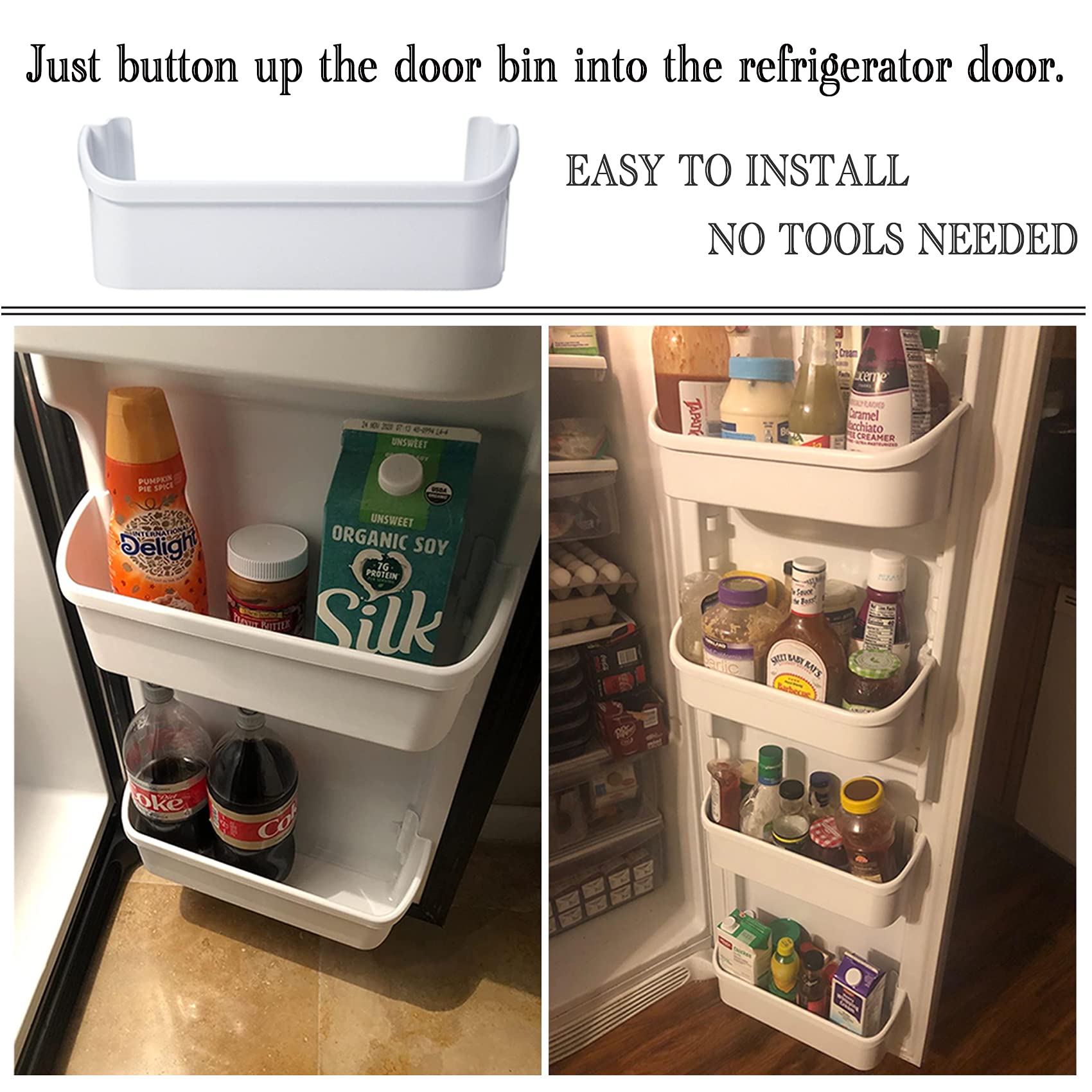 240323001 Refrigerator Door Bin, Refrigerator Side Shelf Replacement Part, (15.95in long), Fit for frigidaire kenmore, Replace AP2115741, PS429724, AH429724, 240323007, (DON’T fit freezer door)