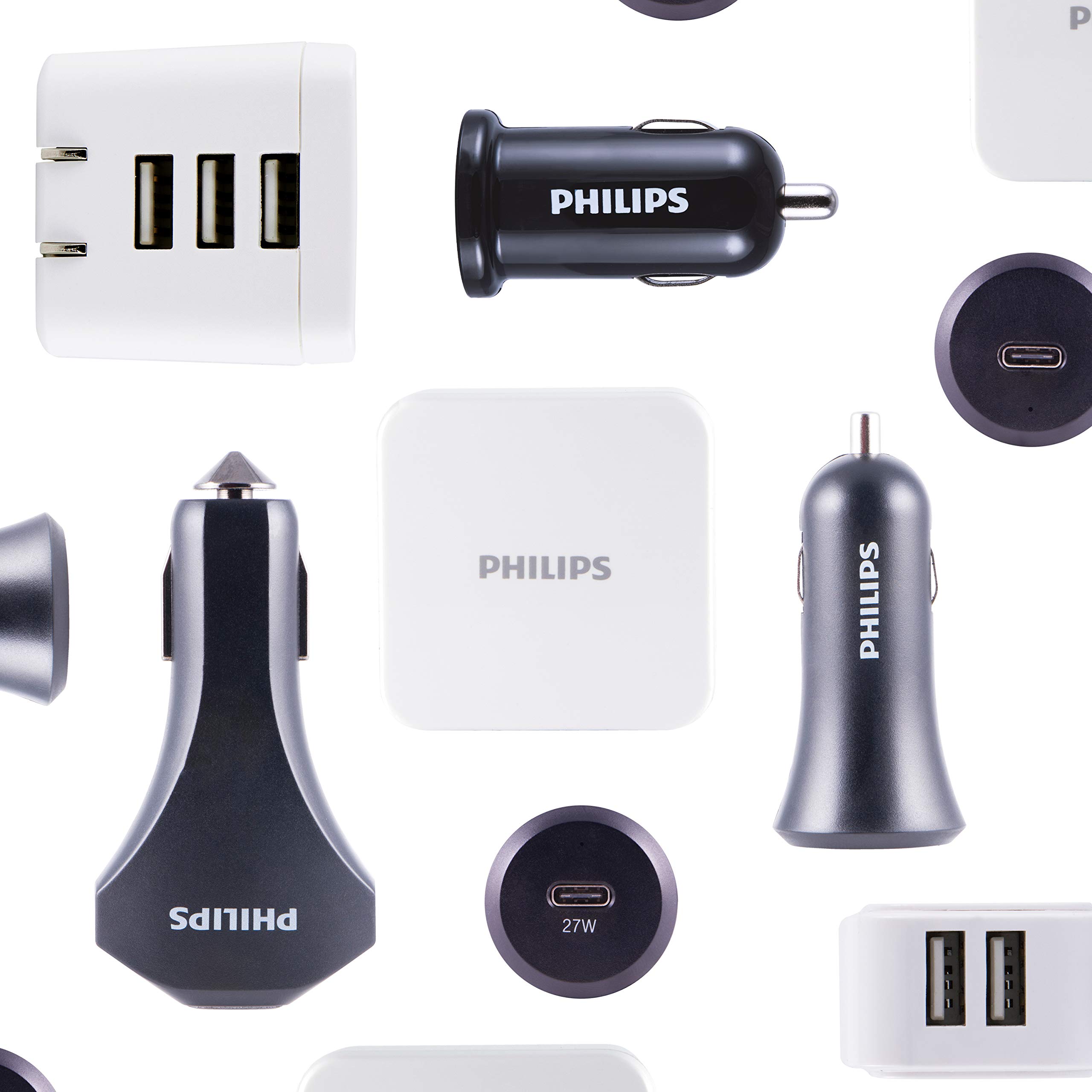 Philips iPhone USB A Wall Charger Block, 5W USB A Charger, Single Port USB A Charging Block for iPhone 14 Series, 13 Series, 12 Series, AirPod Pro, Power Adapter Cube, USB Charger Block, DLP2409/37