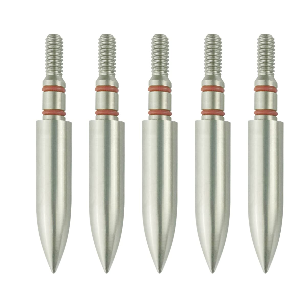 200grains Field Points arrowheads, 100/125/150/200 Grains Field Points Stainless Steel Archery Target Bullet Point Sharp Targethead Screw in Broadheads (1 Dozen 12 PCS) (5/16"-200grains)