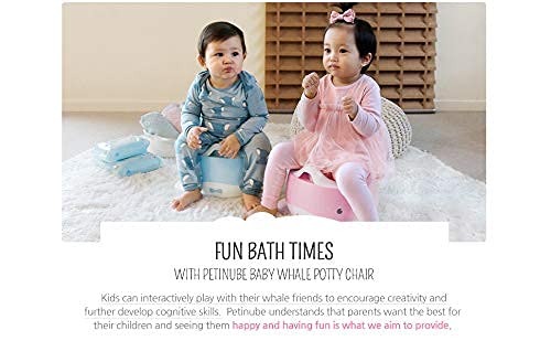 Petinube Whale Potty Training Toilet for Infant and Toddler, Anti-Splash, Easy Clean (Blue)