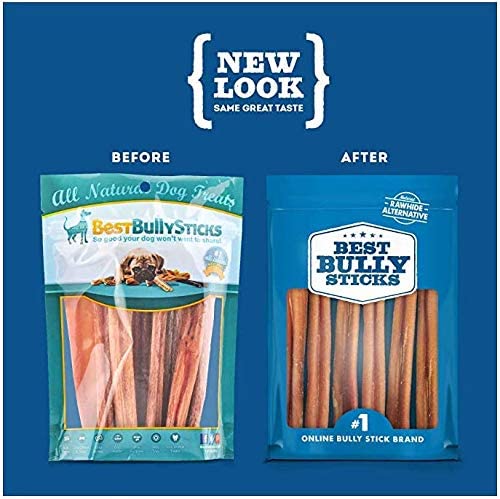 Best Bully Sticks 6 Inch All-Natural Bully Sticks for Dogs - 6β Fully Digestible, 100% Grass-Fed Beef, Grain and Rawhide Free | 8 oz