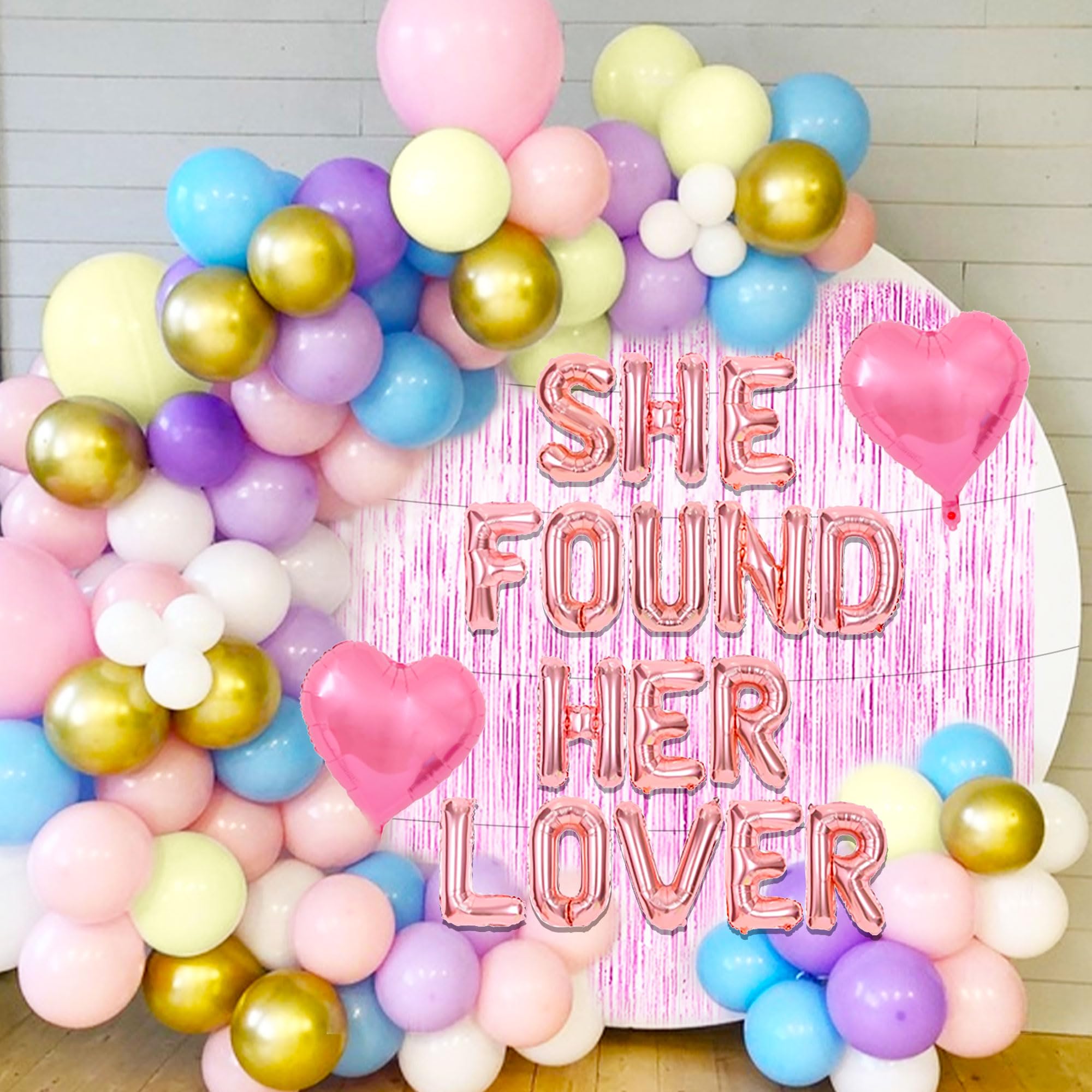 LaVenty She Found Her Lover Banner Balloon Taylor Bachelorette Party Decorations Rainbow Lover Bachelorette Party Decorations Bridal Shower Decorations