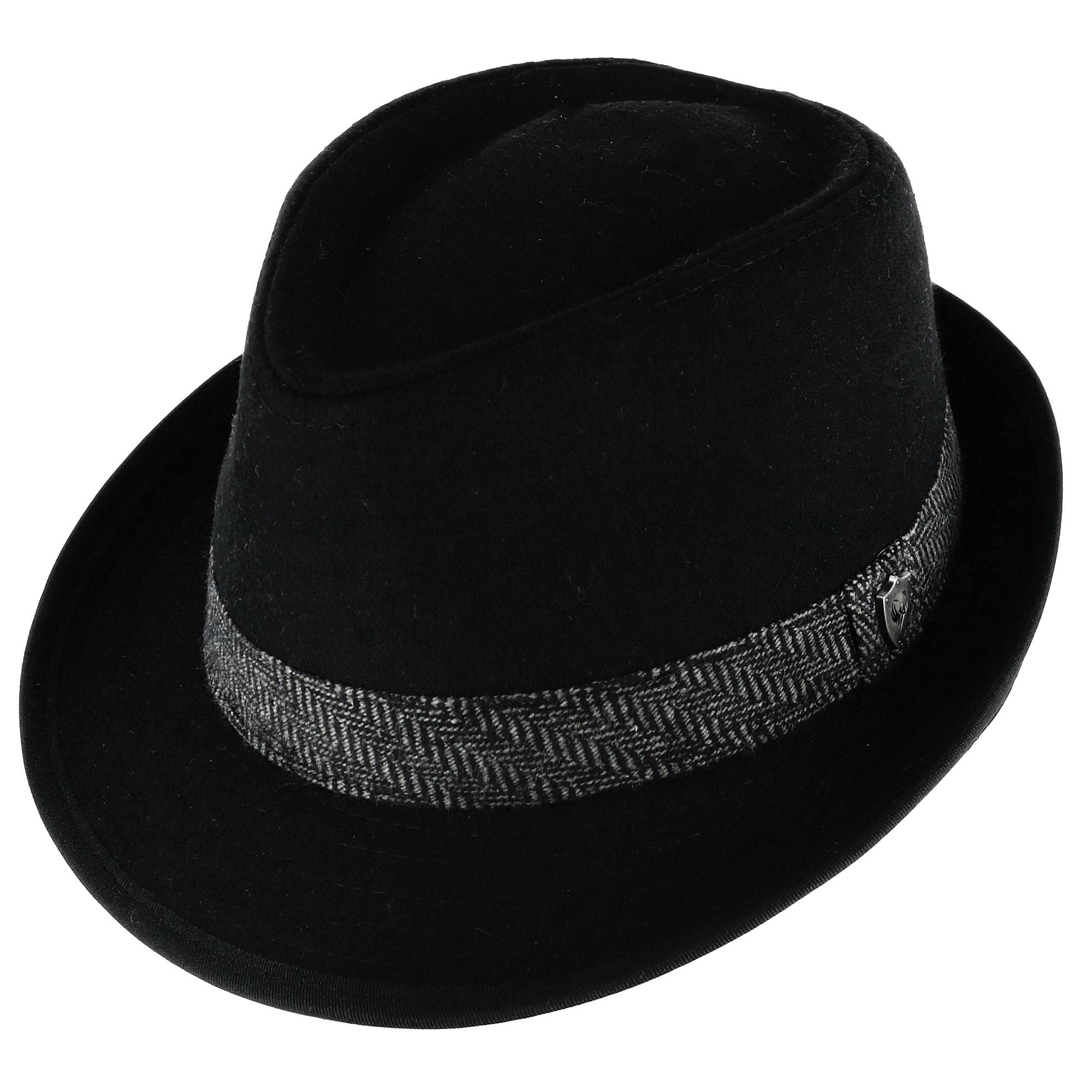 Ascentix Men’s Fedora, 2” Brim, Timeless Classic, Size 24 ¼” - 25”, XXL, Black