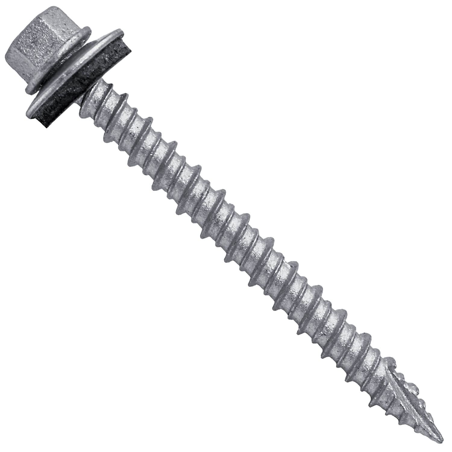 Metal ROOFING SCREWS: (750) 10 x 2" Galvanized Hex Head Sheet Metal Roof Screw. Self starting metal to wood siding screws. EPDM washer. No Paint
