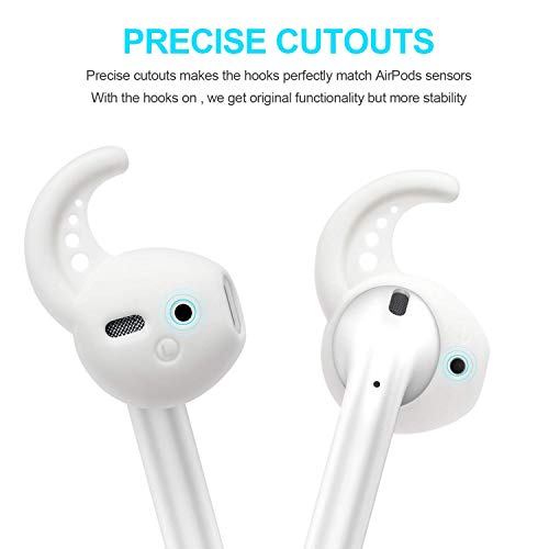 Ear Hooks [8 pairs] Covers for Apple AirPods 1 & 2 or iPhone Wired Headphones, Earphones, Earbuds