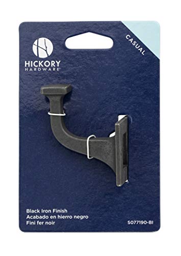 Hickory Hardware Forge Collection Coat Hooks, Wall Hooks for Hanging Coats, Hats, Towels, Robes and More, 2-3/4 Inch Long, Black Iron, 10 Pack