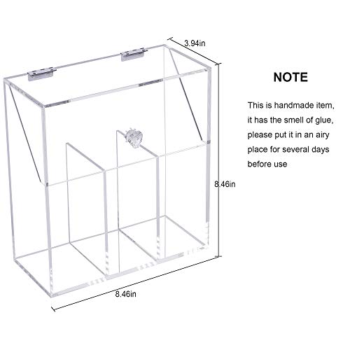 FOOCORDDY Covered Makeup Brush Holder with Dustproof Lid, Large Capacity Acrylic Clear Cosmetic Brush Storage Organizer for Vanity